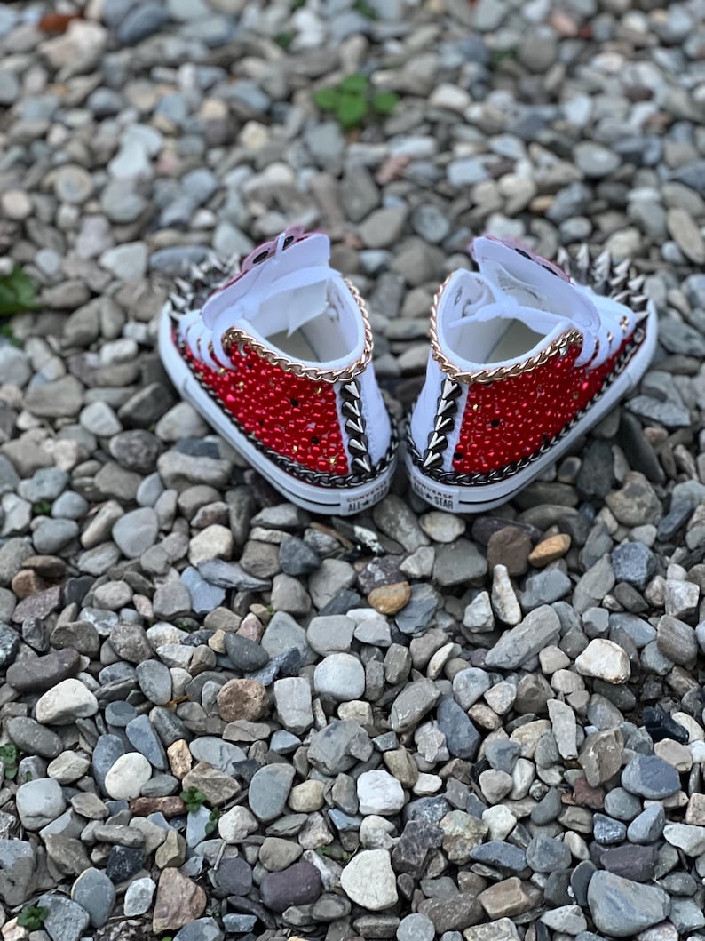 Custom Elmo Sesame Street Bling Converse | Toddler Birthday Shoes | Red ...