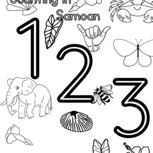 Counting in Samoan: Printable Coloring Pages for Kids | Digital ...