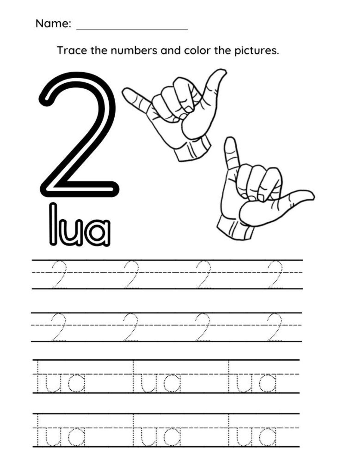 Counting in Samoan: Printable Coloring Pages for Kids | Digital ...