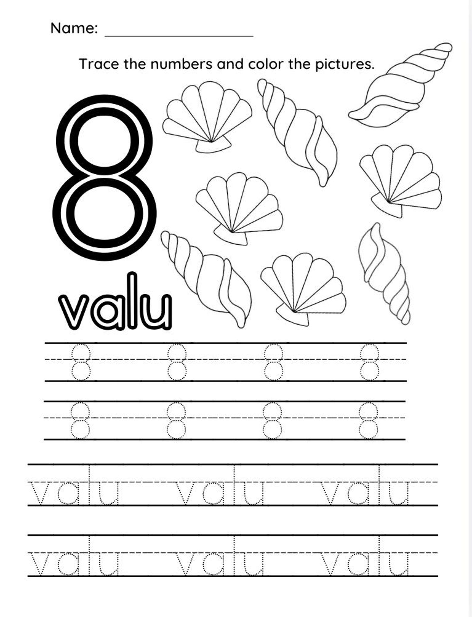 Counting in Samoan: Printable Coloring Pages for Kids | Digital ...