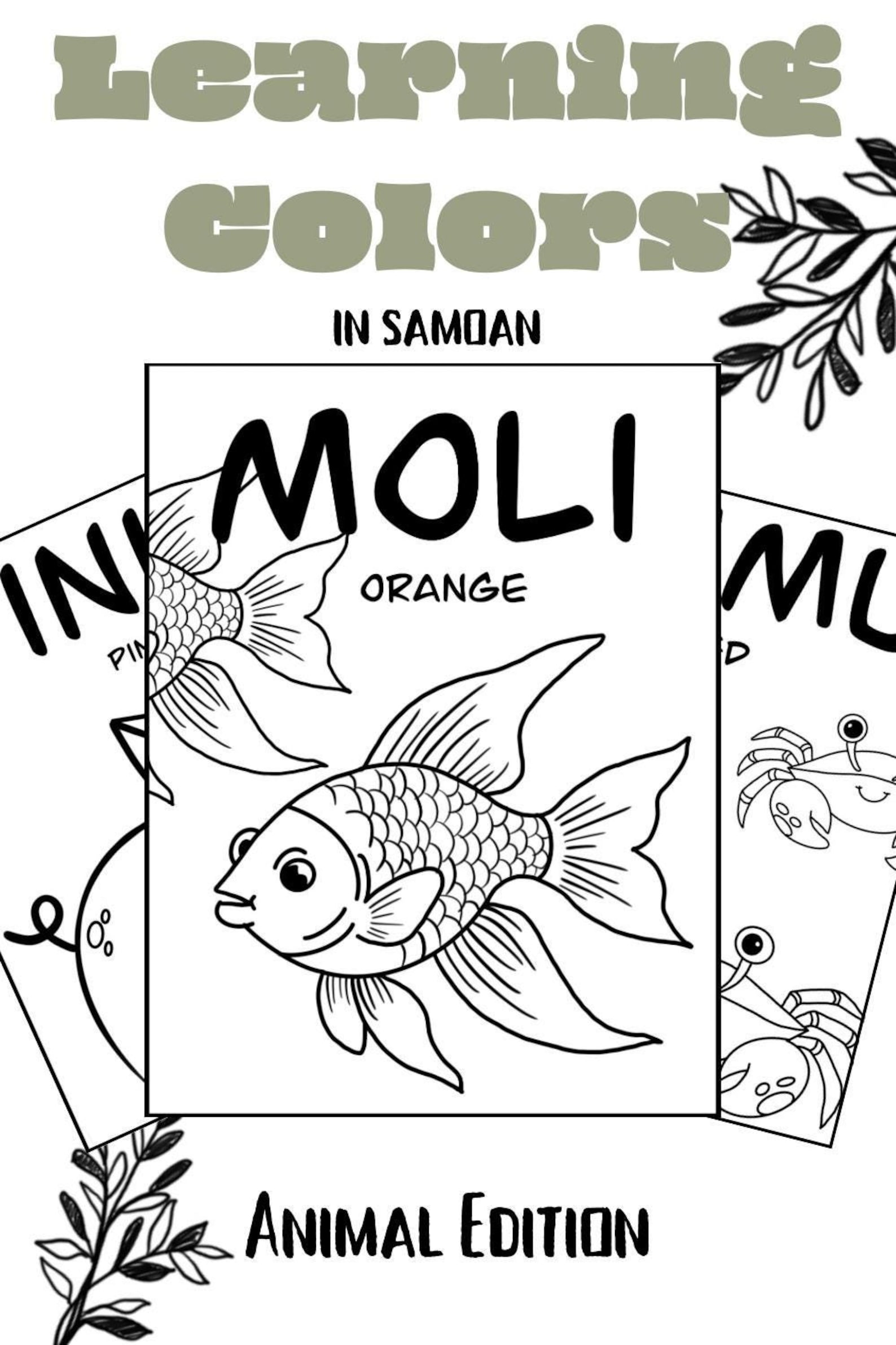 Printable Samoan Animal Coloring Pages for Kids – Learn Colors & Samoan ...