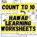 Hawaii-themed Count to 10 Coloring Pages | Educational Learning ...