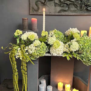 Elegant Greenery Garland With Hydrangea and Lilac Long Artificial ...