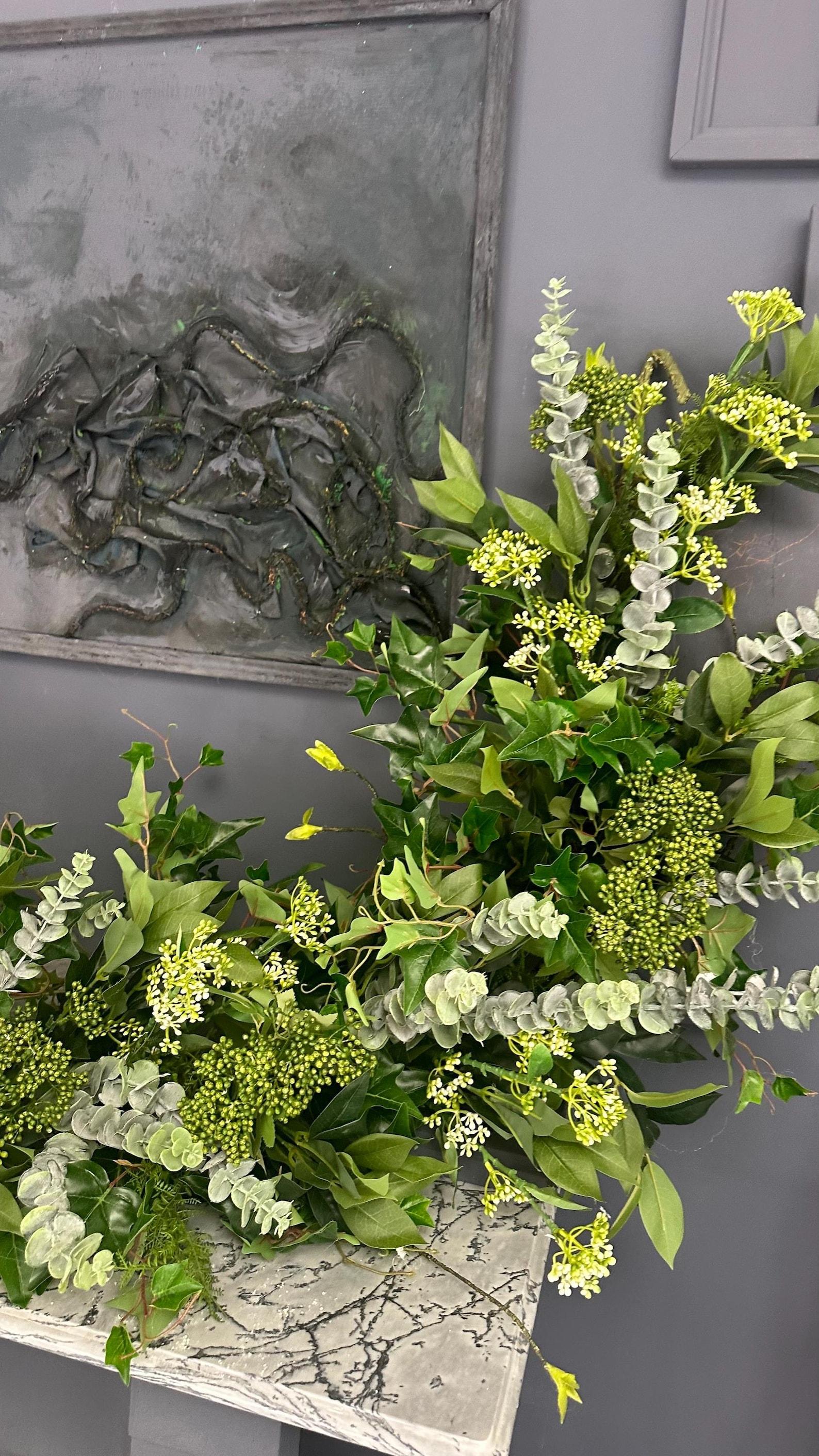 Elegant Greenery Garland With Eucalyptus Artificial Plant Decor Real ...