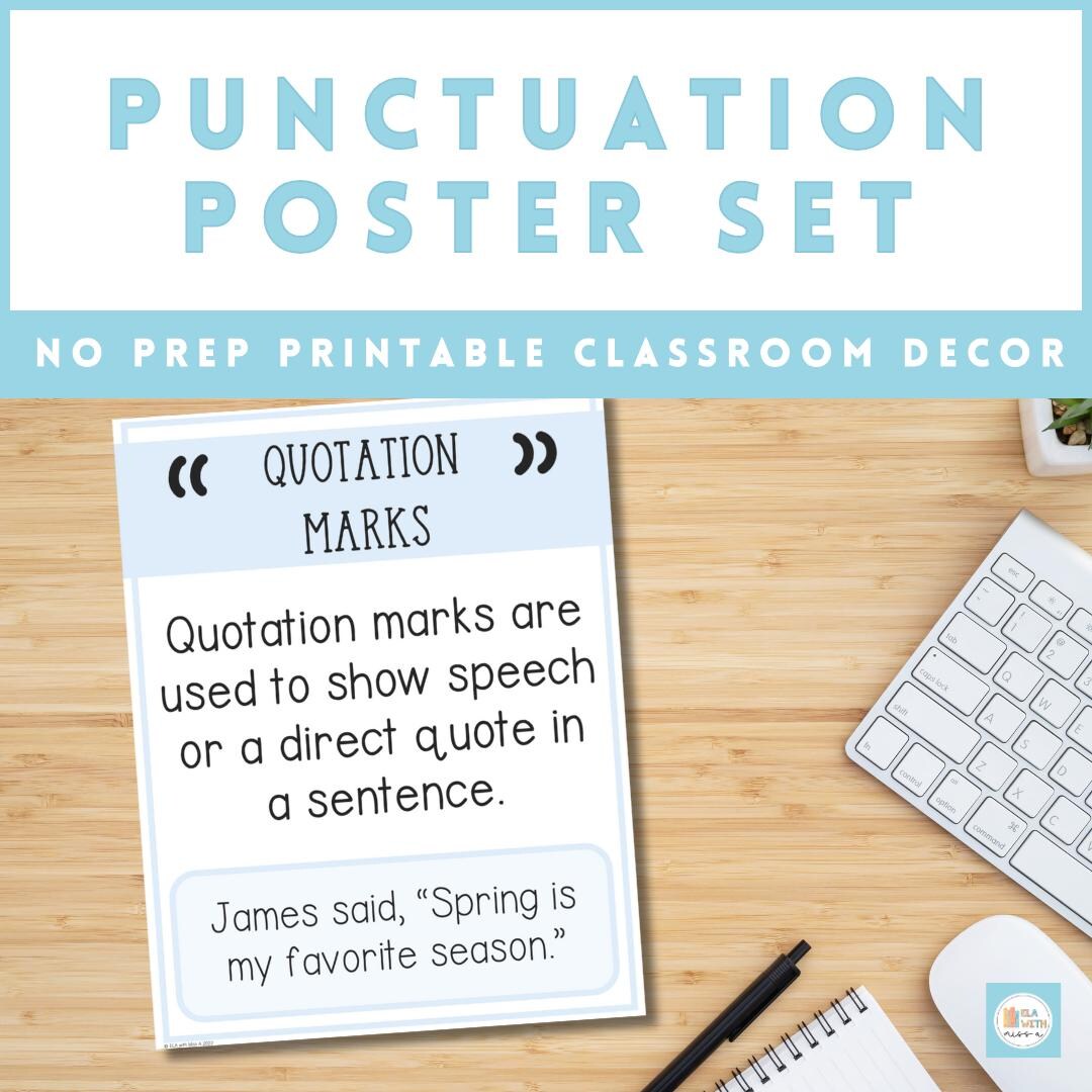 Punctuation Posters | 10 Printable Posters - Etsy