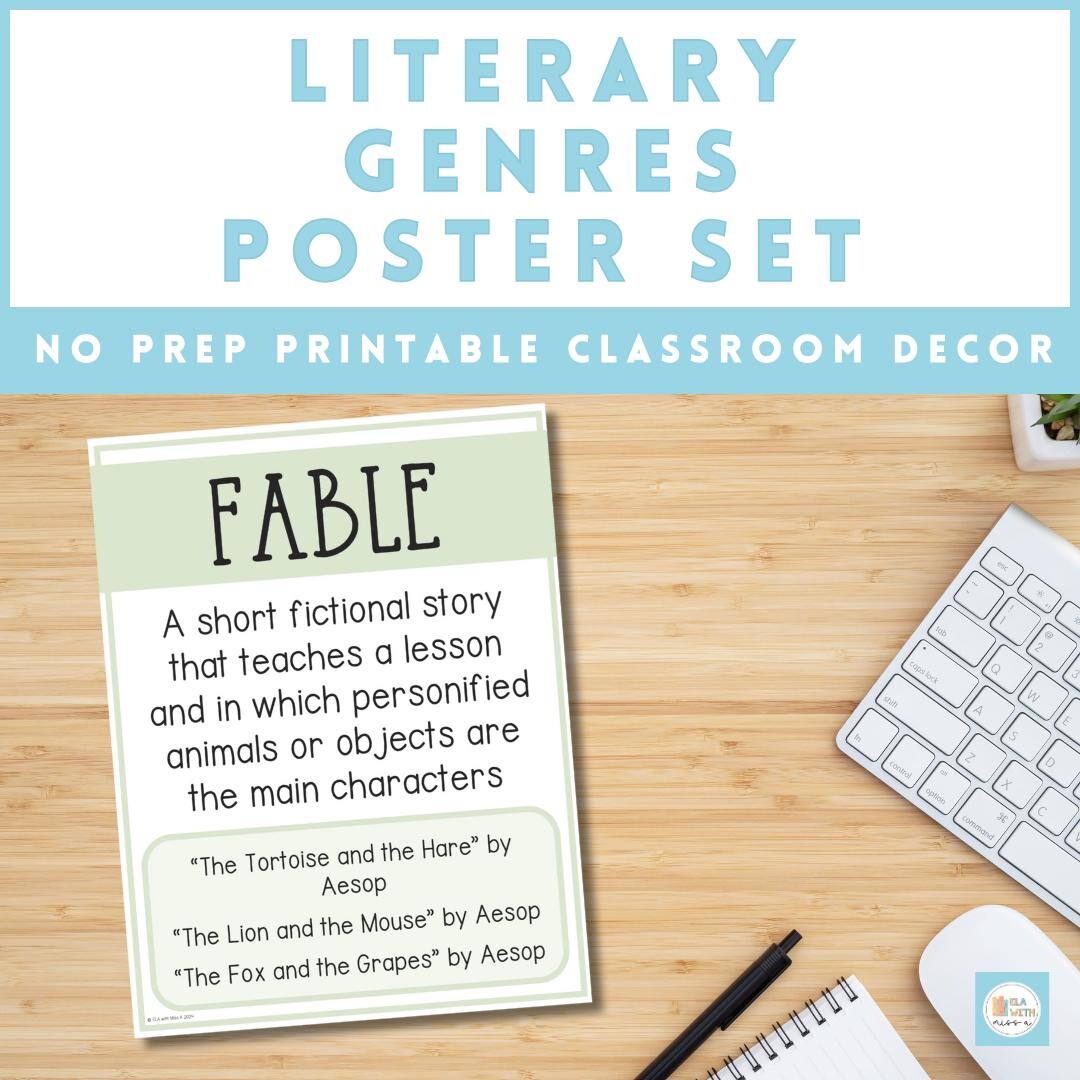 Literary Genres Posters | 19 Printable Posters - Etsy