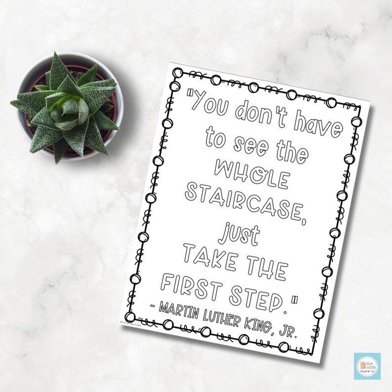 Growth Mindset Motivational Quote Coloring Pages for ELA Classroom - Etsy