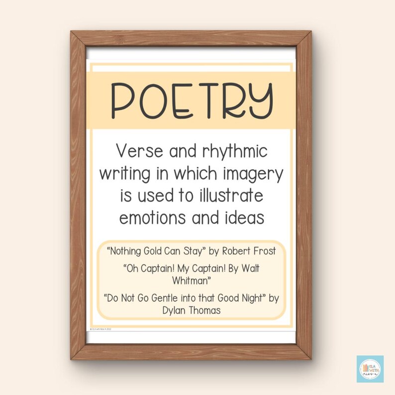 Literary Genres Posters | 19 Printable Posters for ELA Classroom - Etsy