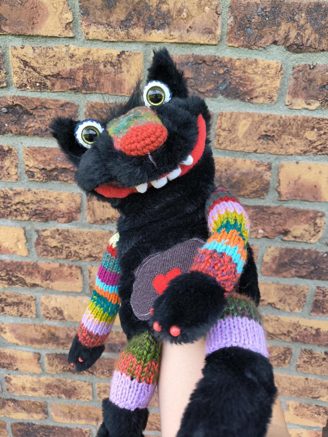 Black Cat - Full Body Hand Puppet - Etsy