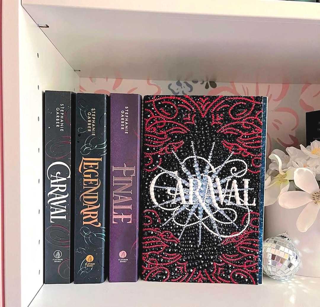 Caraval Bedazzled Book Series Custom Sprayed Edges Gems Embellished ...