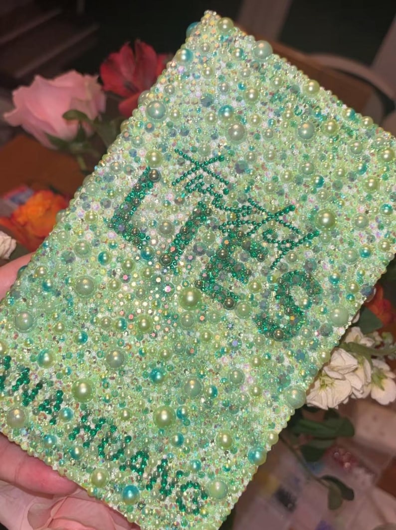 Twisted Series Bedazzled Books Custom Sprayed Edges Gems Embellished ...