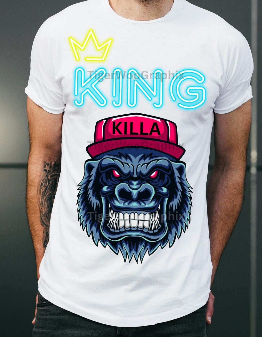 King Killa Gorilla PNG Digital Download File for Sublimation | PNG ...
