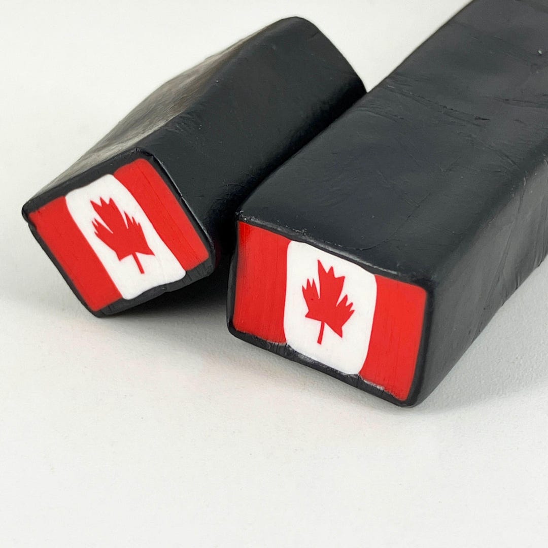 Canadian Flag Polymer Clay Cane 1" - Etsy