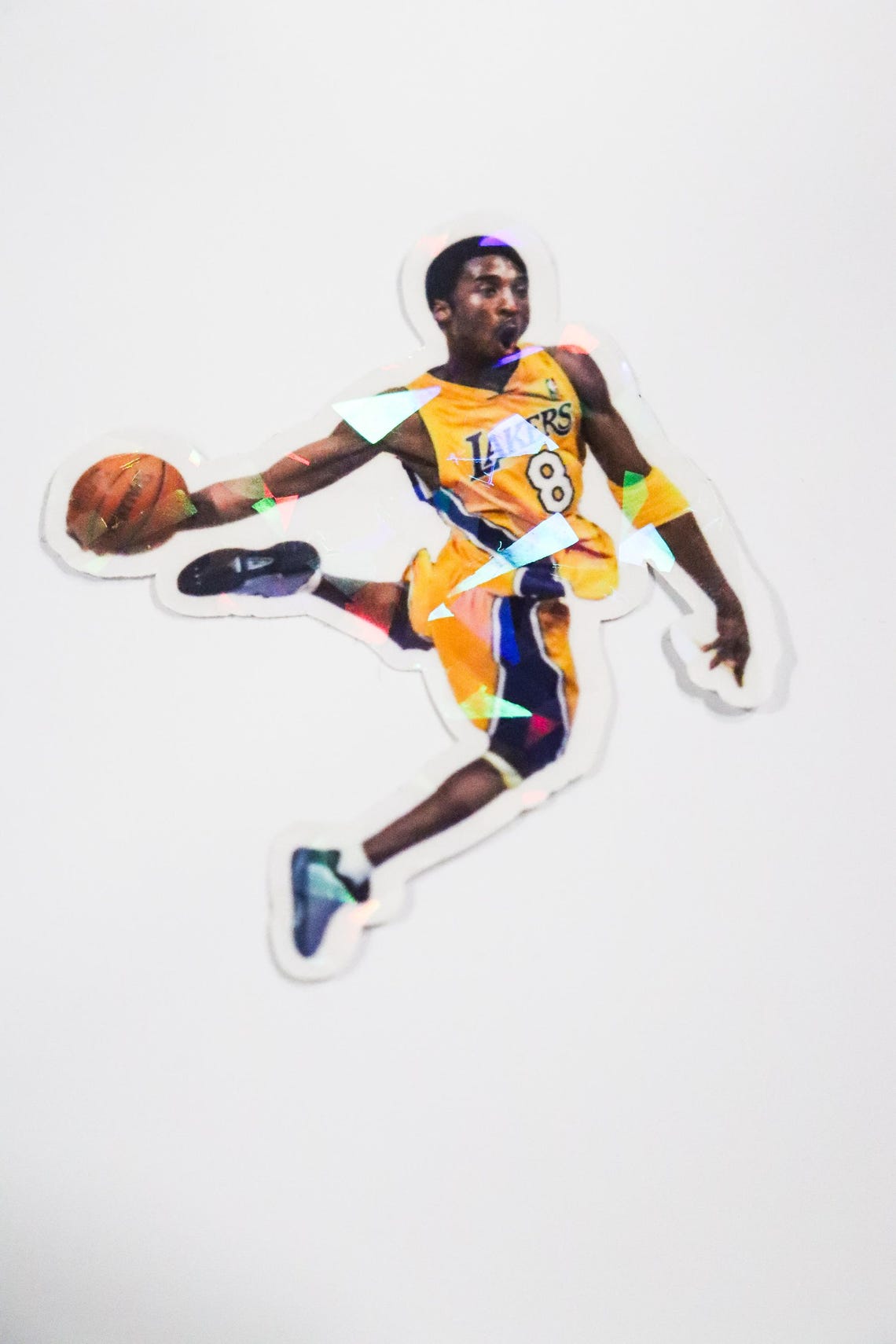 KOBE & SHAQ - Premium Holographic Transparent/white Sticker – Easy to ...
