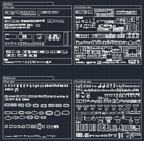 Complete Residential CAD Block Library, Extensive Variety in Both Floor ...