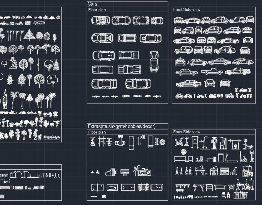 Complete Residential CAD Block Library, Extensive Variety in Both Floor ...