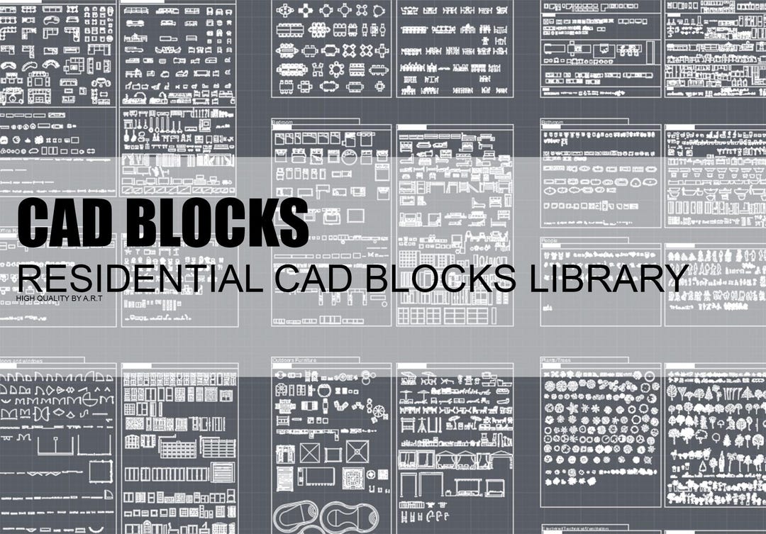 Complete Residential CAD Block Library, Extensive Variety in Both Floor ...