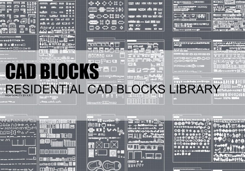 Complete Residential CAD Block Library, Extensive Variety in Both Floor ...