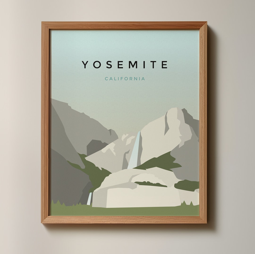 Yosemite National Park Poster Print, California Nature Wall Art ...