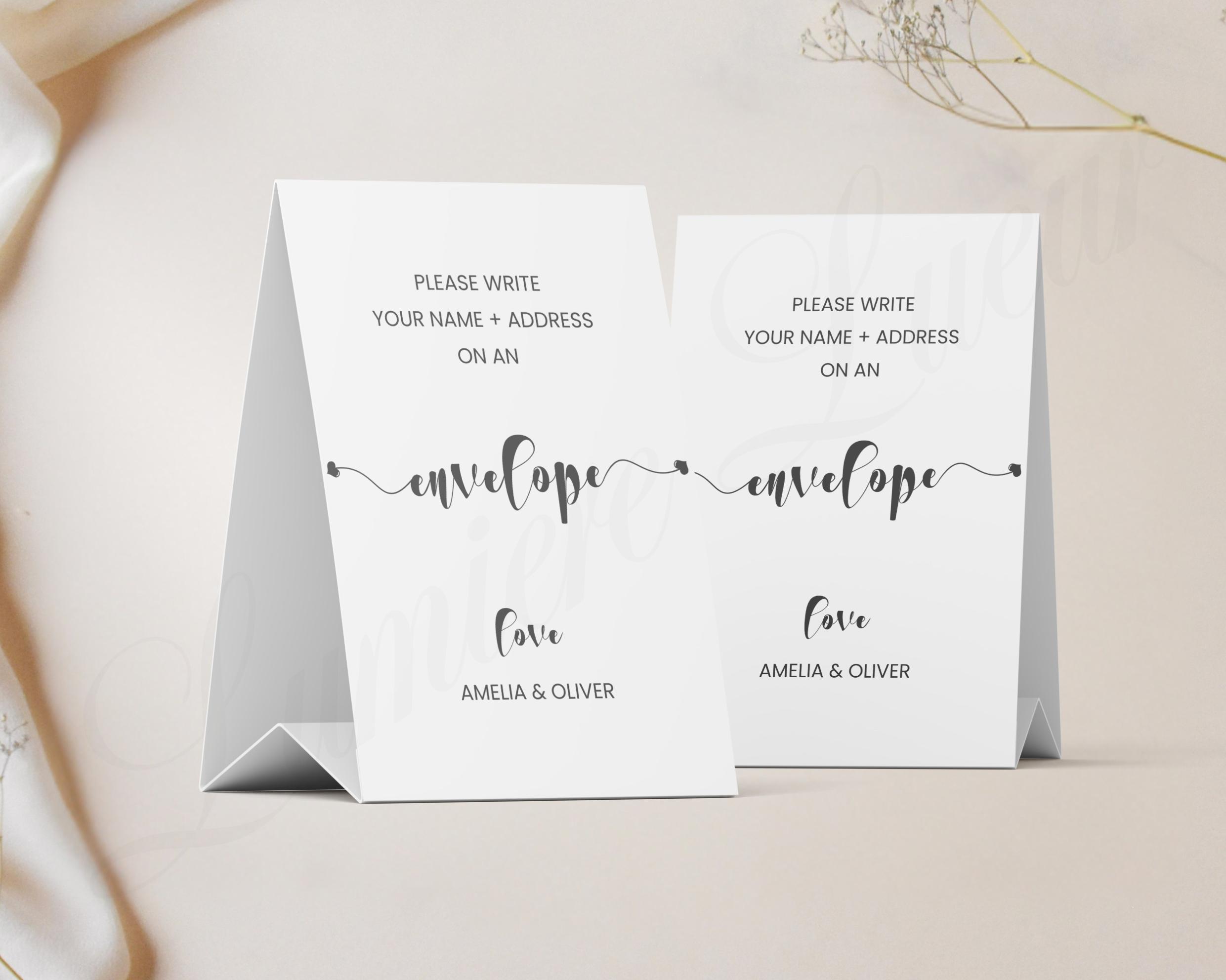 Write Your Address Envelope Sign Template, Minimalist Address the ...