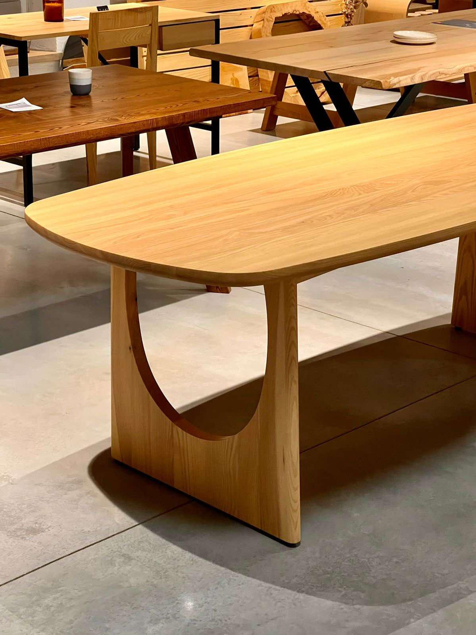 Modern Ash Dining Table, Large Table, Natural Wood, Ash Kitchen Table ...