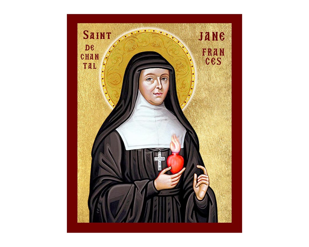 Saint Jane De Chantal Icon, Handmade Religious Icon of Saint Jane ...