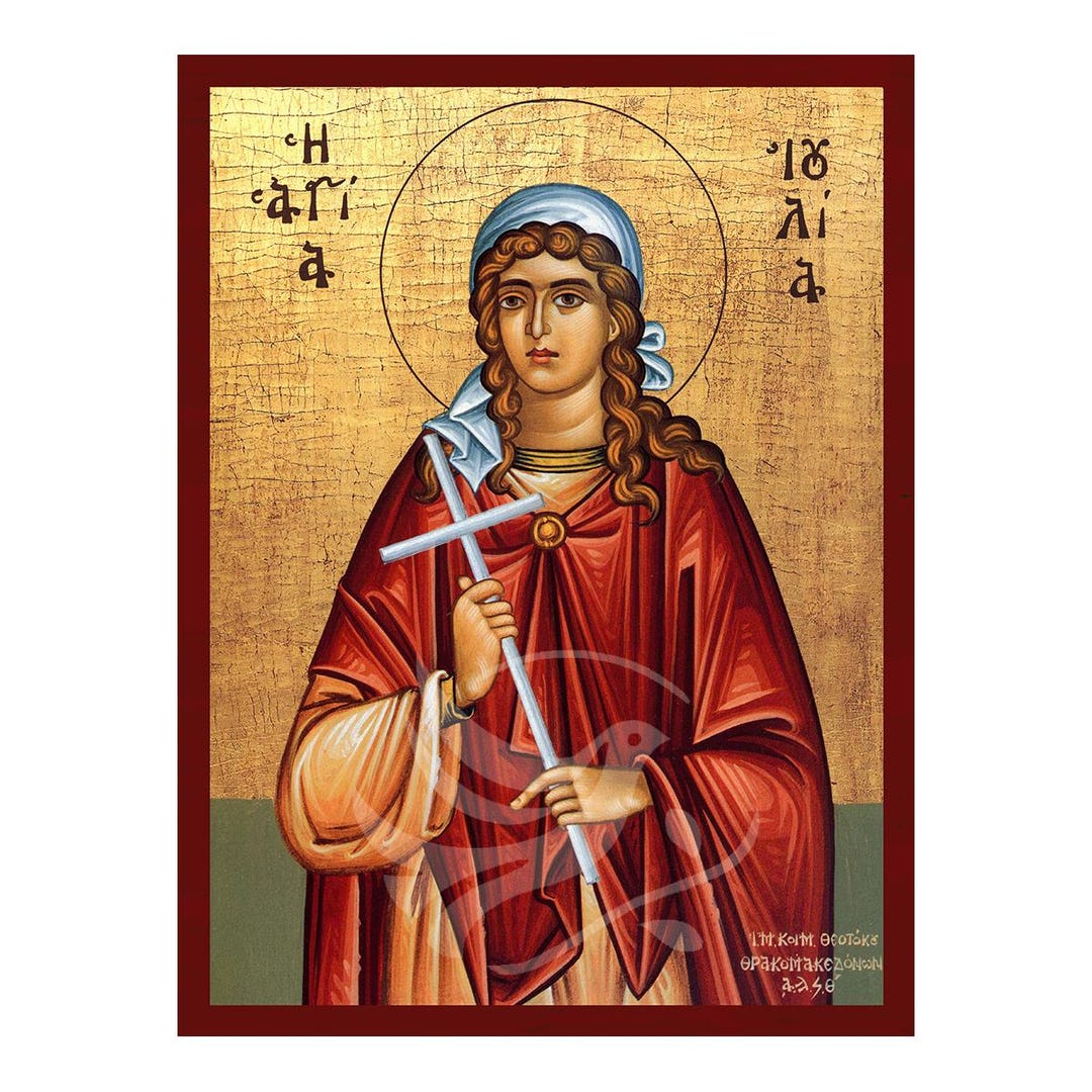 Saint Julia Icon, Handmade Greek Icon of Saint Julia, Byzantine Art ...