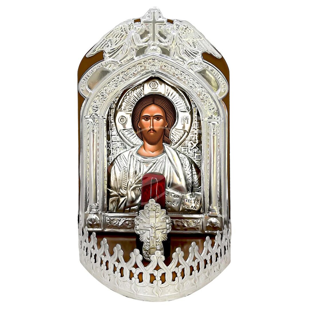 Electric Vigil Lamp of Jesus Christ With Angelic Frame, Jesus Christ ...