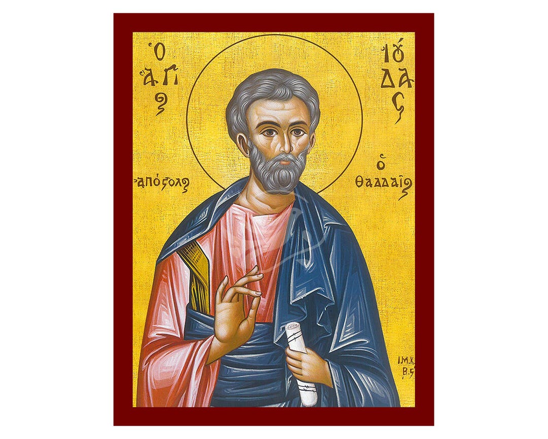 Saint Jude Thaddaeus the Apostle, Handmade Greek Icon of Saint Jude ...