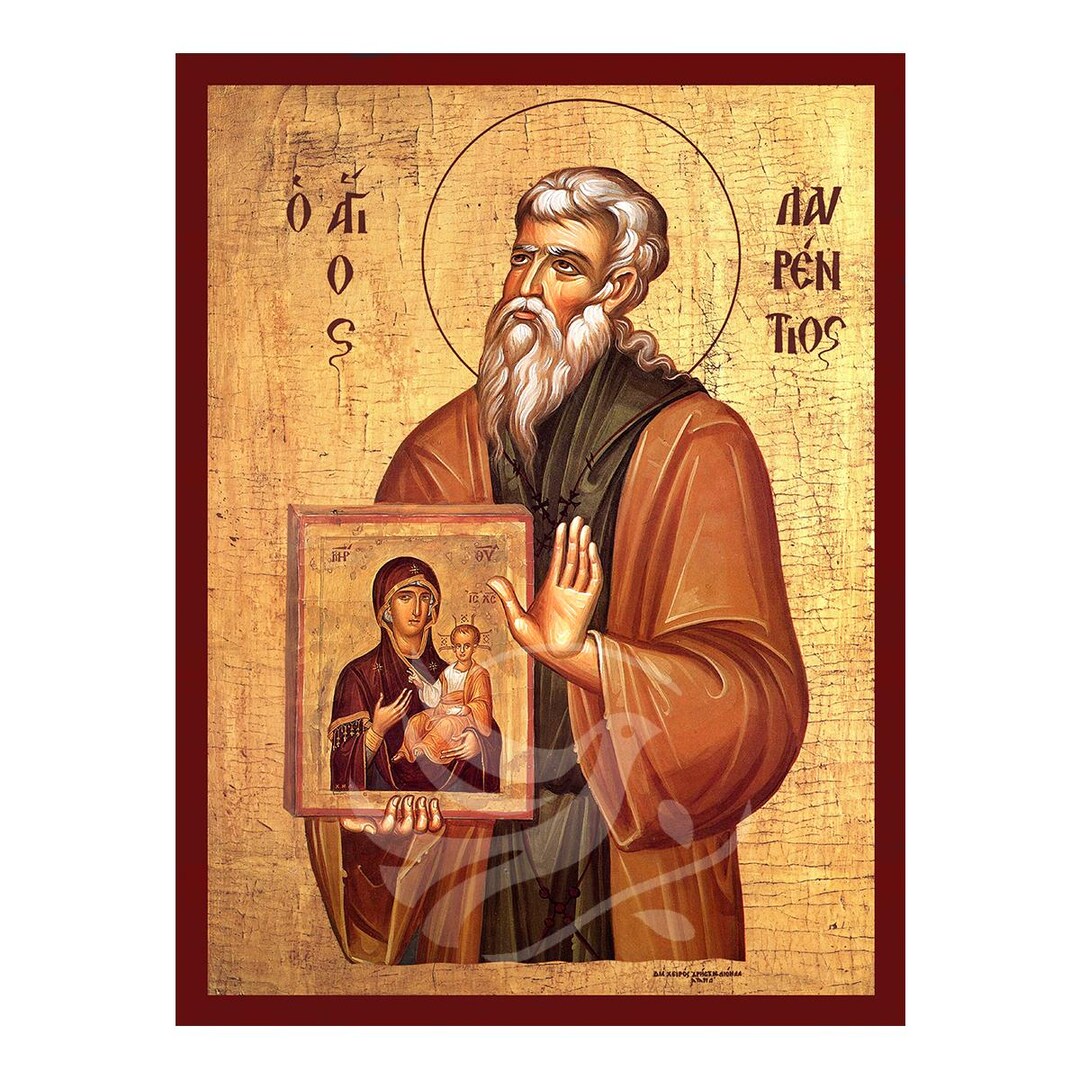 Saint Lawrence Icon, Handmade Byzantine Icon of Agios Laurentios ...
