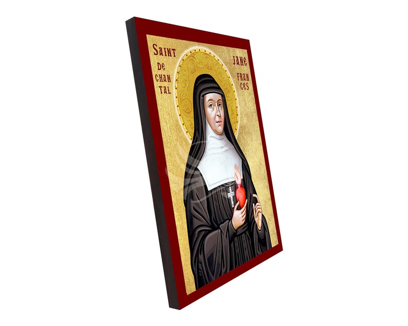Saint Jane De Chantal Icon, Handmade Religious Icon of Saint Jane ...
