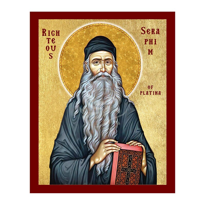 St Seraphim Icon - Etsy