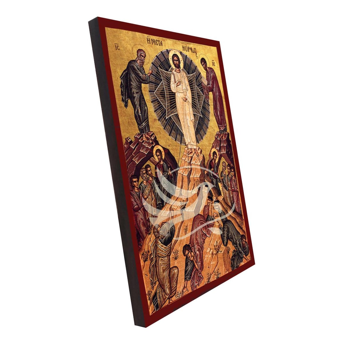 The Transfiguration of Christ Icon, Handmade Greek Orthodox Icon of ...