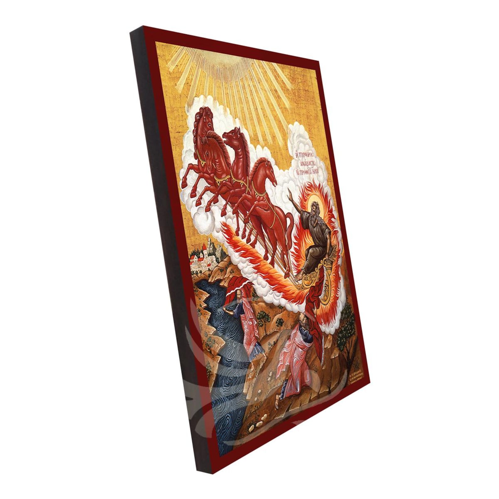 Prophet Elijah Icon, Handmade Byzantine Icon of Prophet Elijah ...