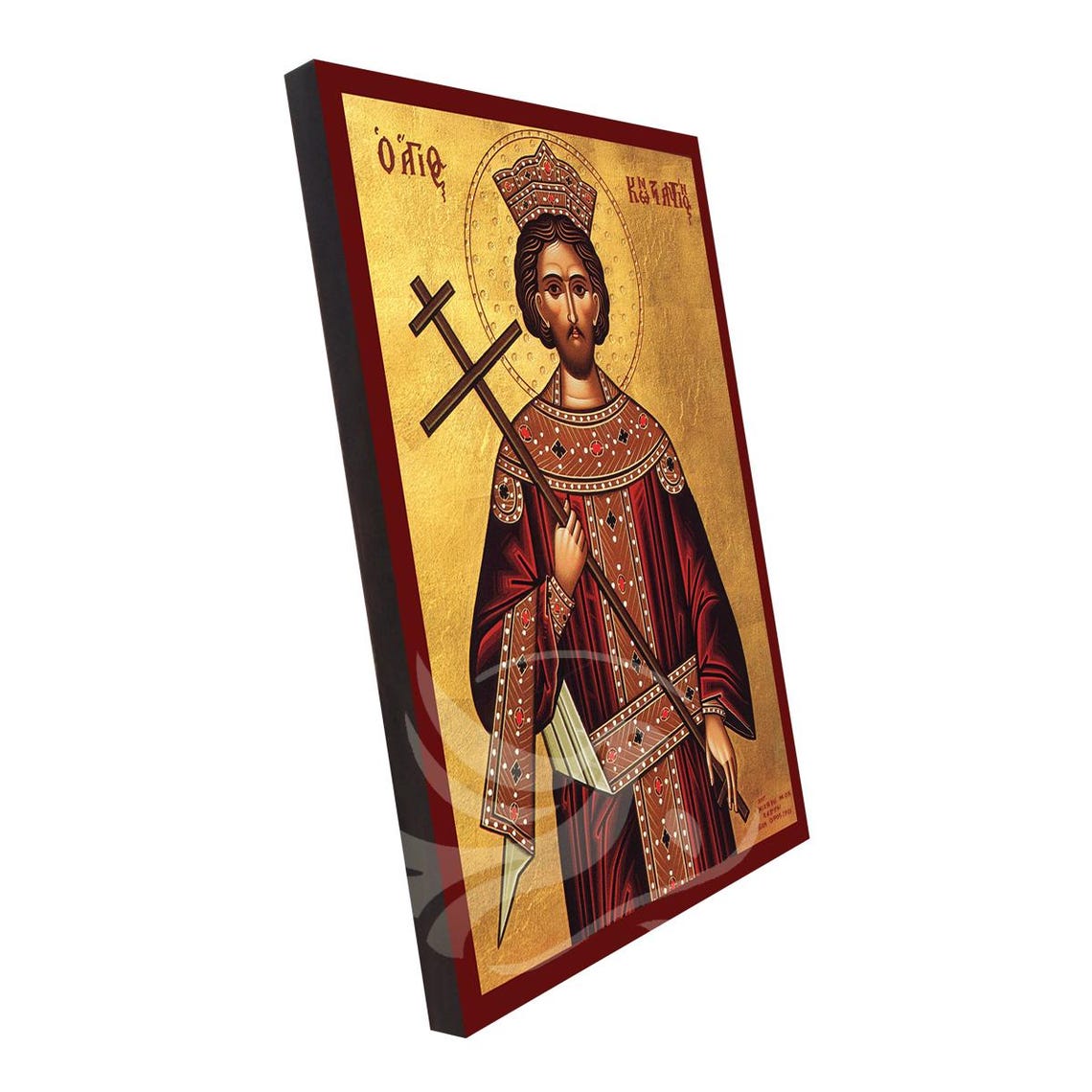 Saint Constantine Icon, Handmade Byzantine Icon of Agios Konstantinos ...