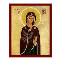 Virgin Mary Beautiful Icon With Jesus Catholic Orthodox Queen of Peace ...