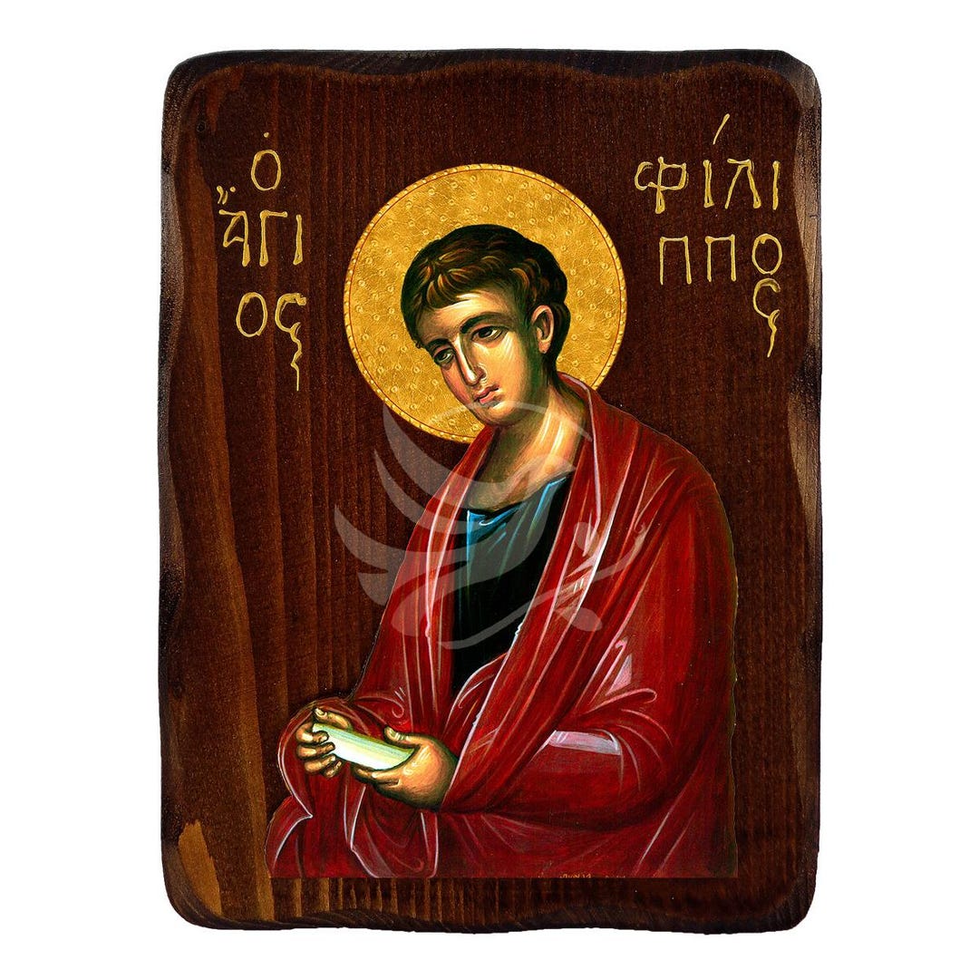 Saint Philip Icon, Handmade Greek Orthodox Icon of St Philip, Byzantine ...