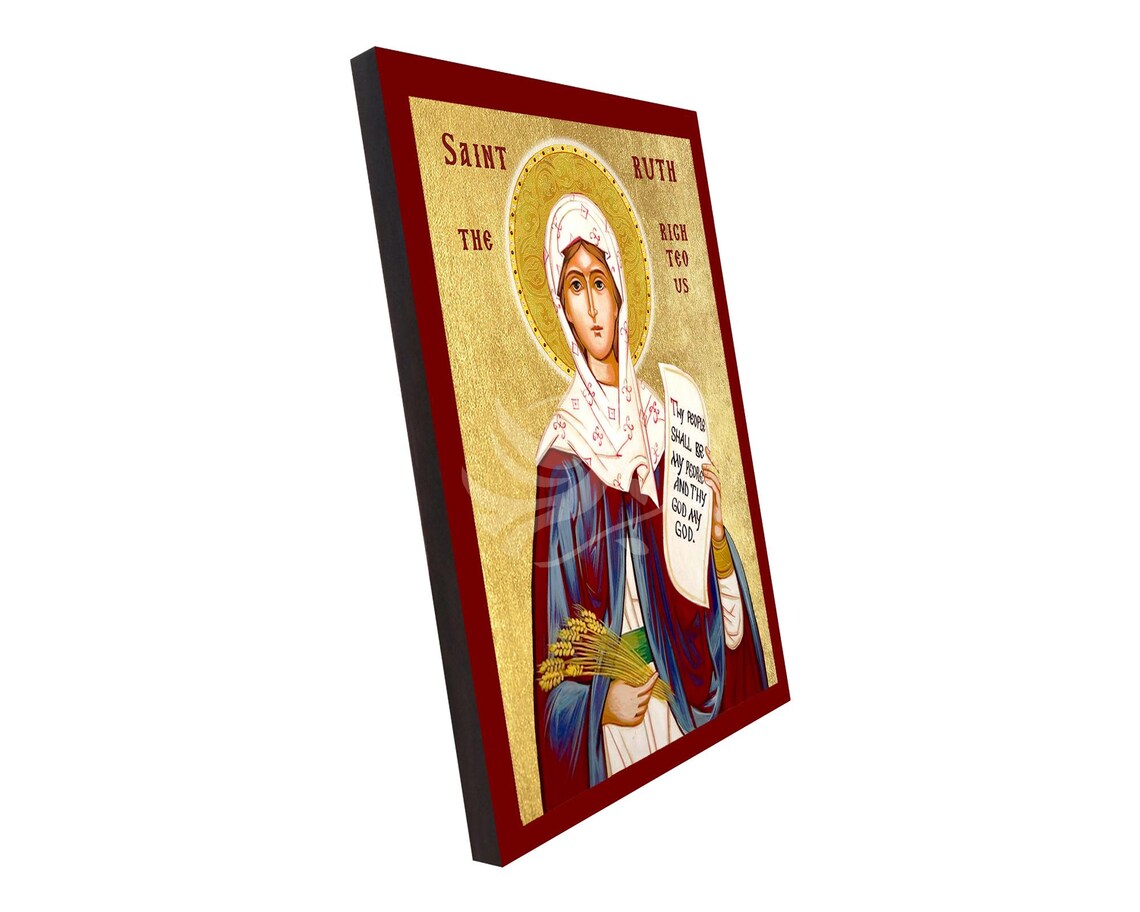 Saint Ruth the Holy Foremother Icon, Handmade Christian Icon of Saint ...