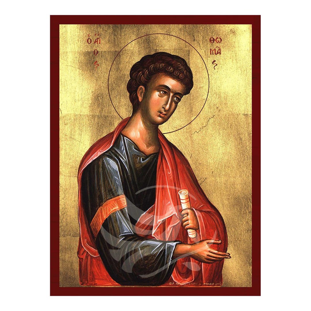 Saint Thomas the Apostle Icon, Handmade Greek Icon of Saint Thomas ...