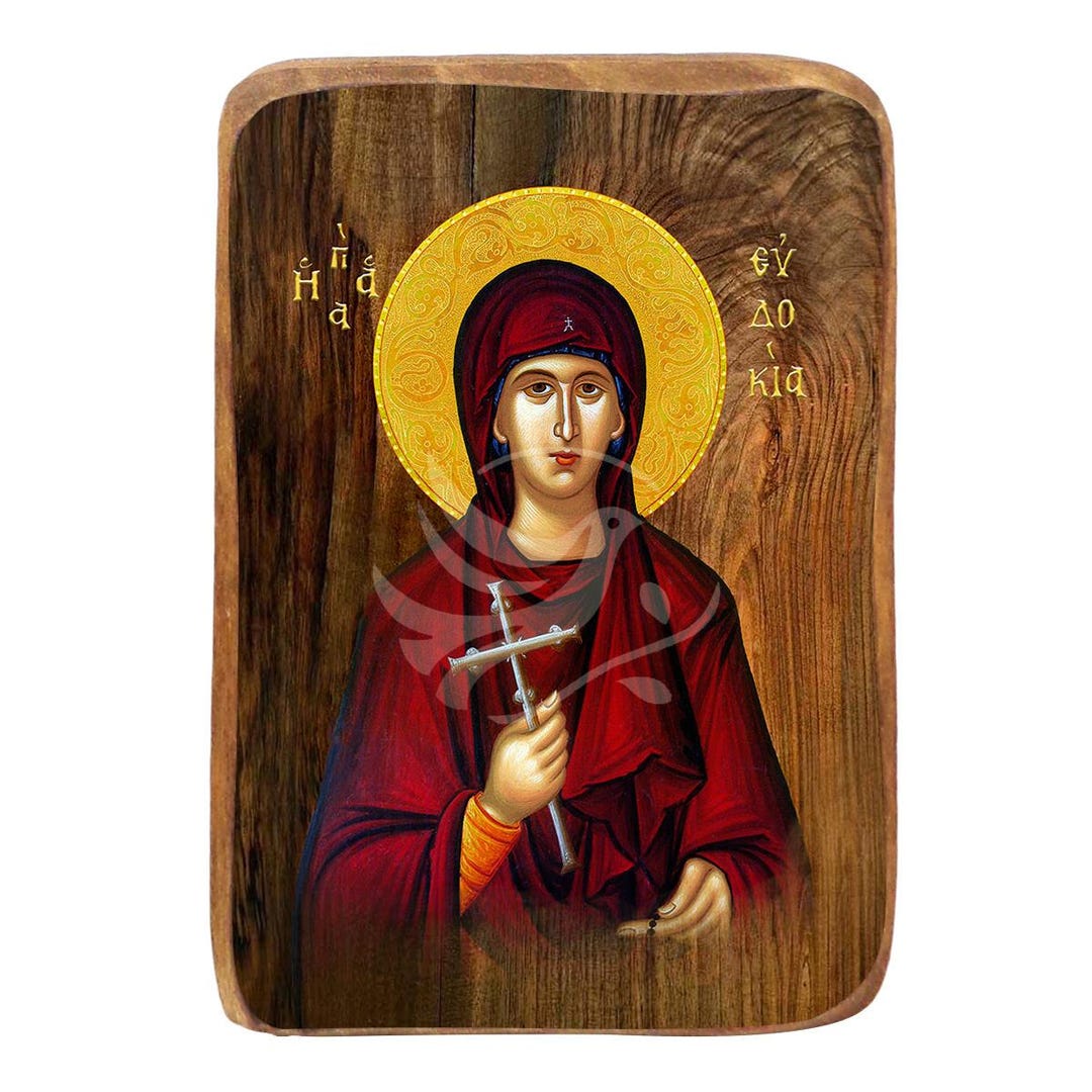 Saint Eudokia Baptism Favor Set of 20 Pieces, Christening Icon ...