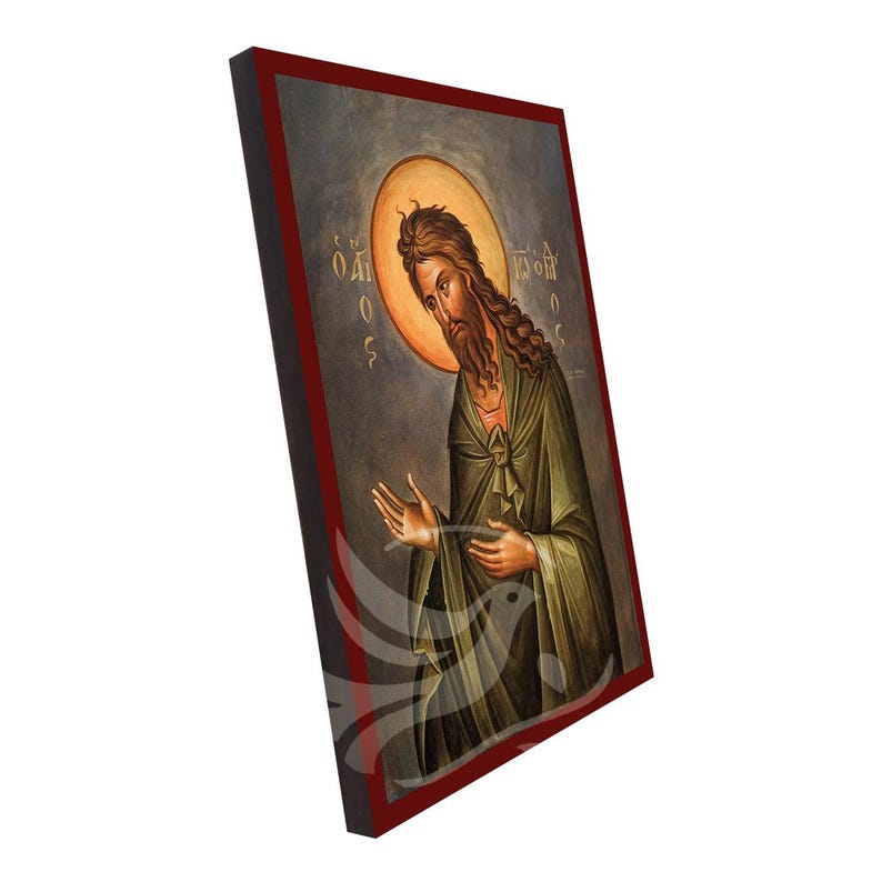 Saint John the Forerunner Icon, Handmade Byzantine Icon of John the ...
