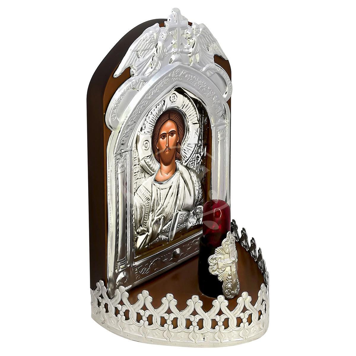 Electric Vigil Lamp of Jesus Christ With Angelic Frame, Jesus Christ ...