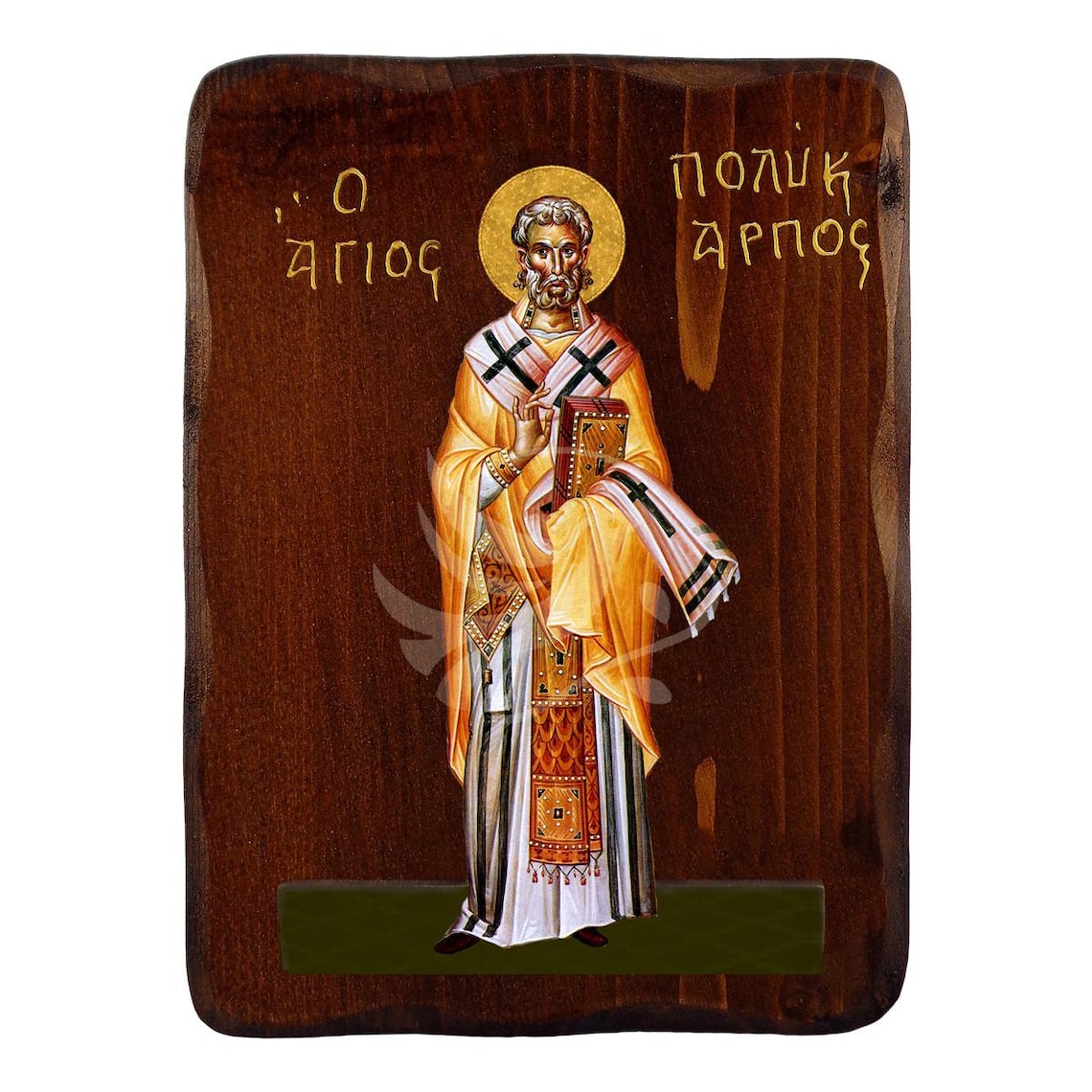 Saint Polycarp Icon, Handmade Greek Orthodox Icon of St Polycarp ...