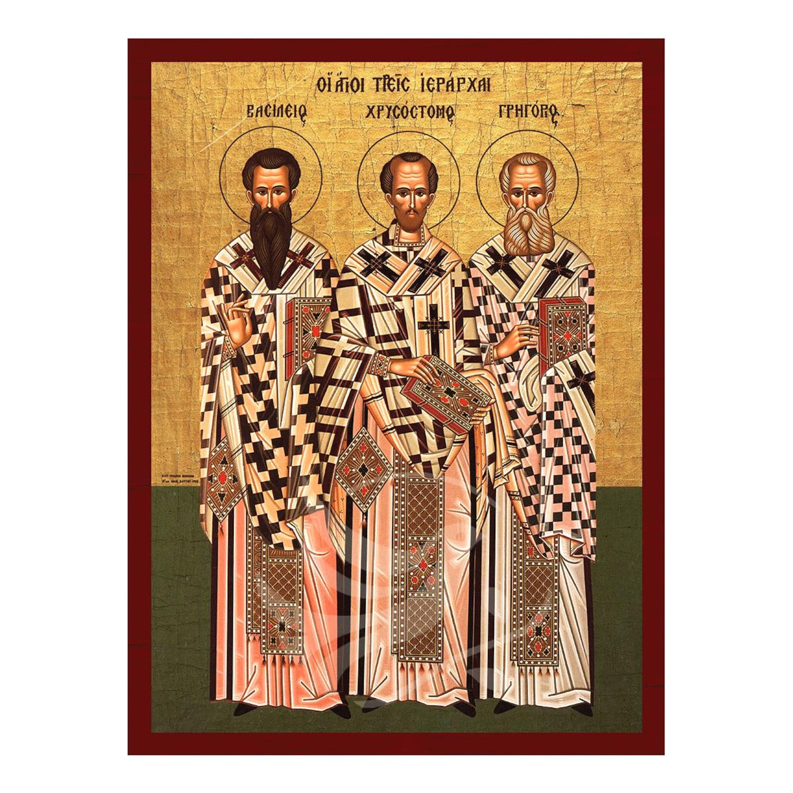 Hierarchs Saints Basil the Great, Gregory the Theologian, and John ...