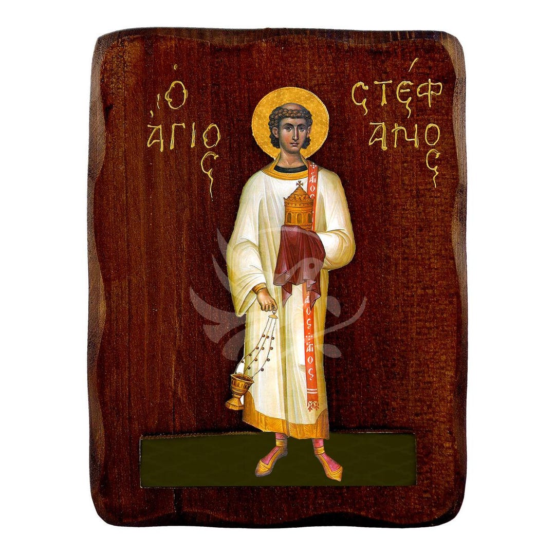 Saint Stephen Icon, Handmade Greek Orthodox Icon of St Stephen ...