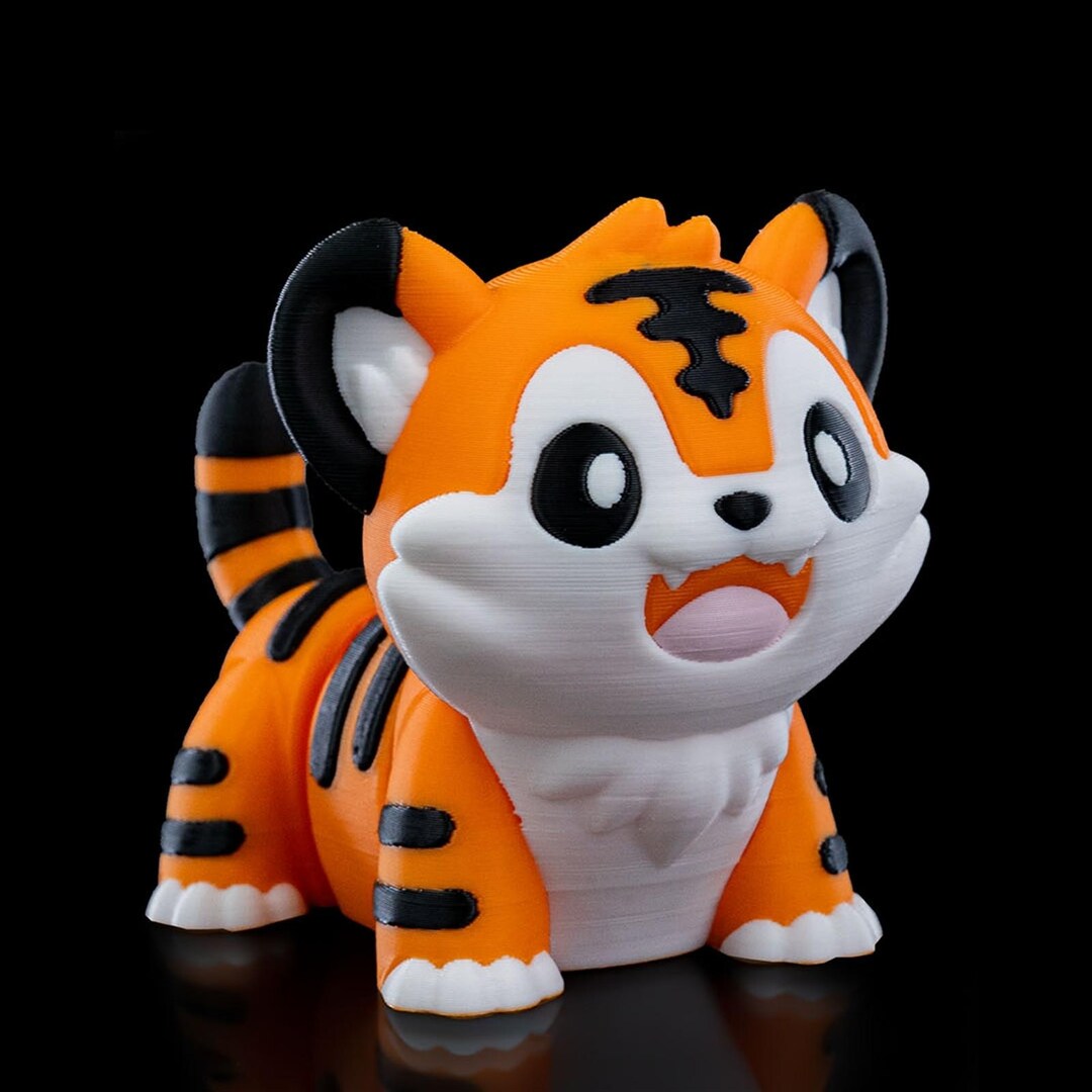 3D Printed Tiger Articulated Fidget Toy, Desk Buddy, Fidget Pet - Etsy UK