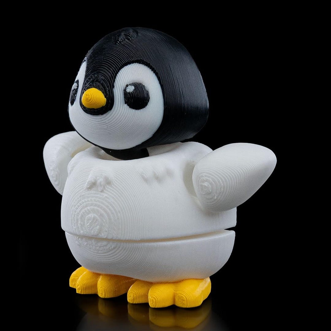3D Printed Dancing Penguin Articulated Fidget Toy, Desk Buddy, Fidget ...