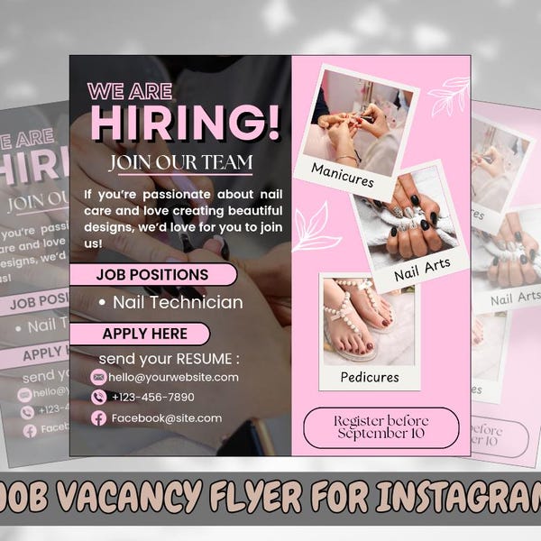 Canva Job Ad Template - Etsy UK