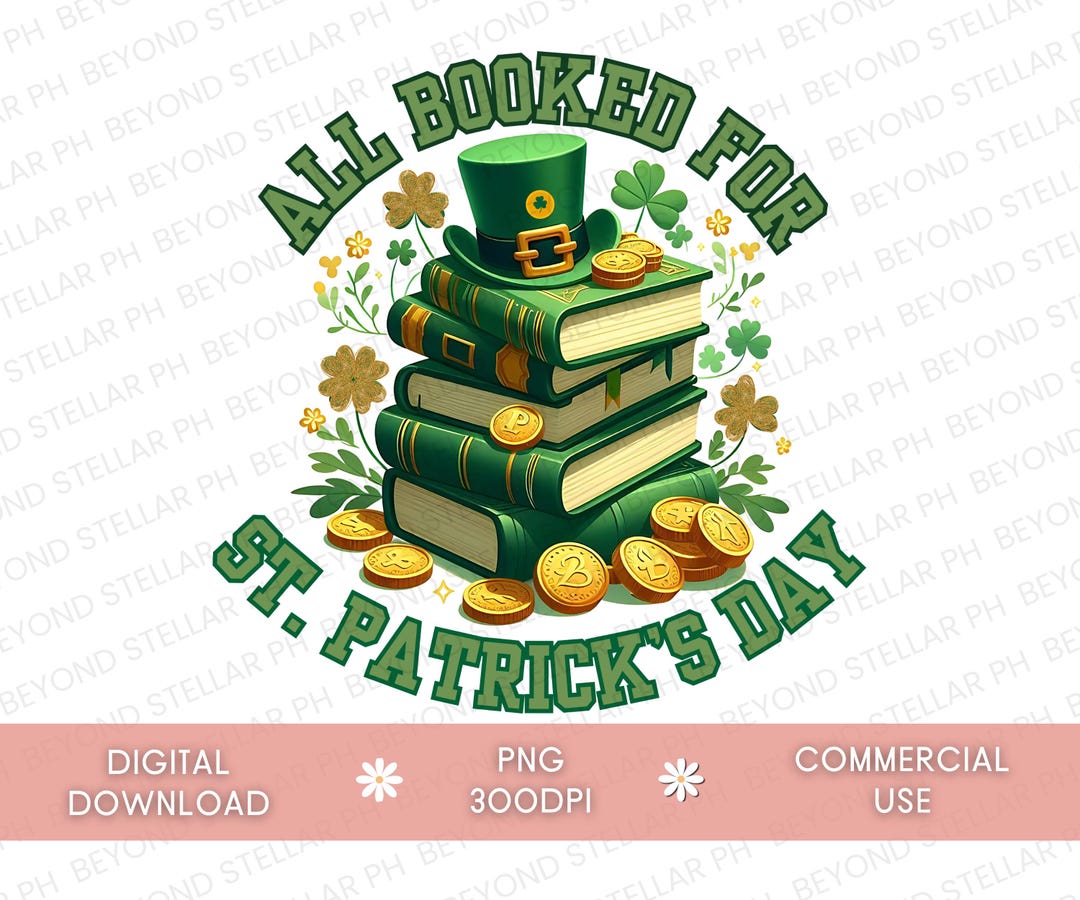 All Booked for St Patricks Day PNG for Teachers St Patricks Day Book ...