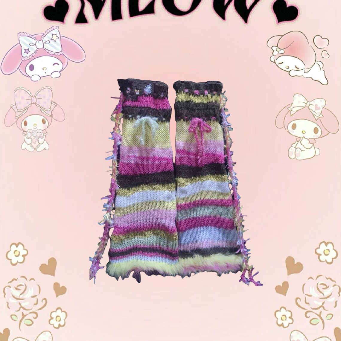 Macaron Cake Color Knitted Handmade Leg Warmers - Etsy